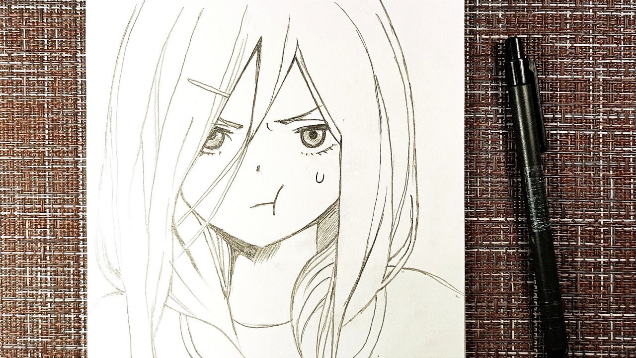 Anime drawing / how to draw offended anime girl - YouTube