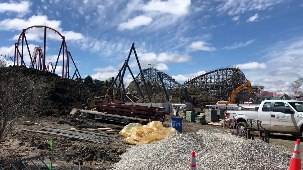 Six Flags Great America Maxx Force Roller Coaster! - YouTube