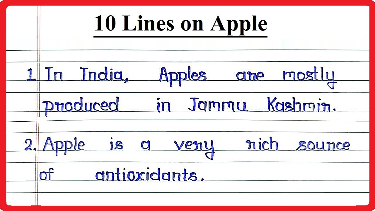 10 Lines on Apple in English | Apple 10 Points Essay | Few Lines and ...