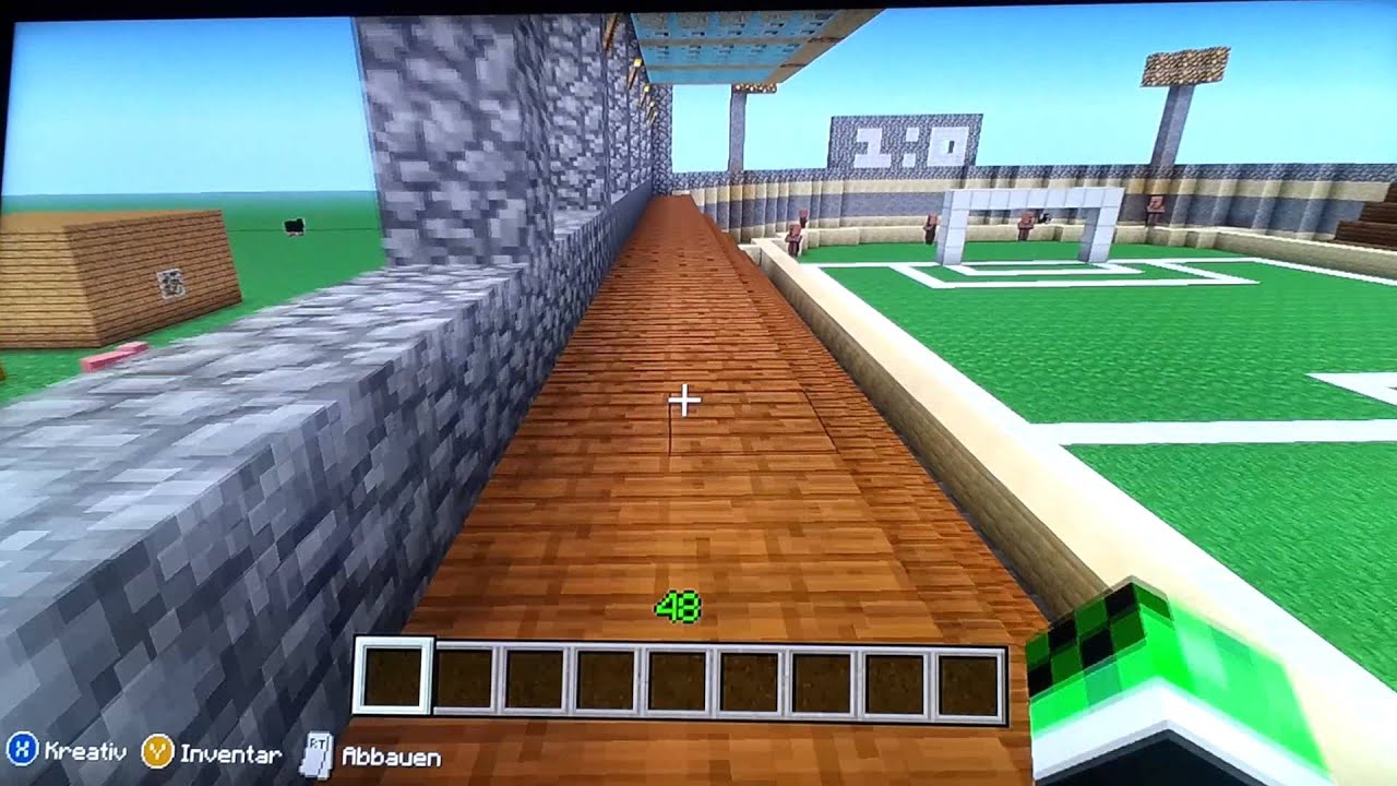 minecraft fußballstadion mit fast food restaurant - YouTube