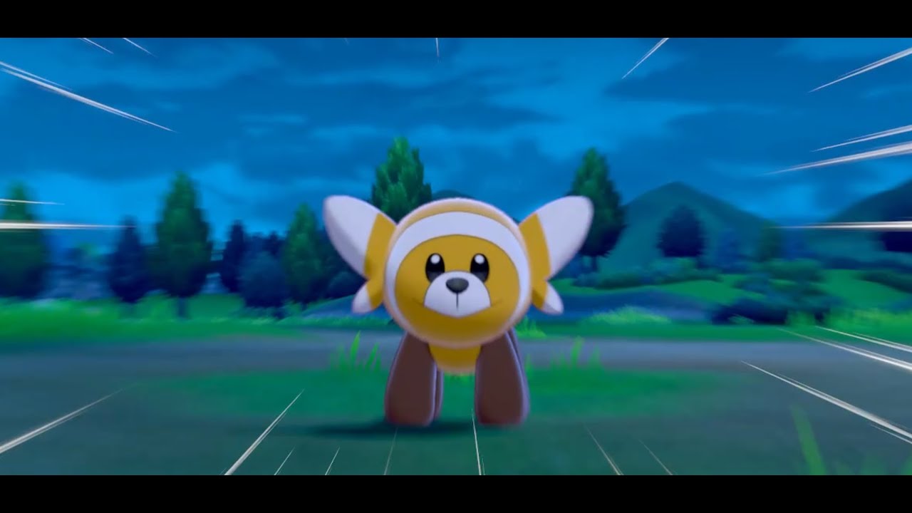 Shiny Stufful 0759 caught in the wild in Pokemon Sword - YouTube