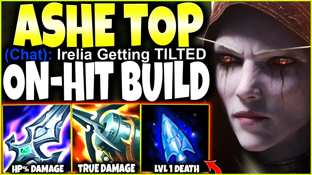 On Hit Ashe Top Build Can Kill Any Target Lvl 1 ~ Slow True Dmg