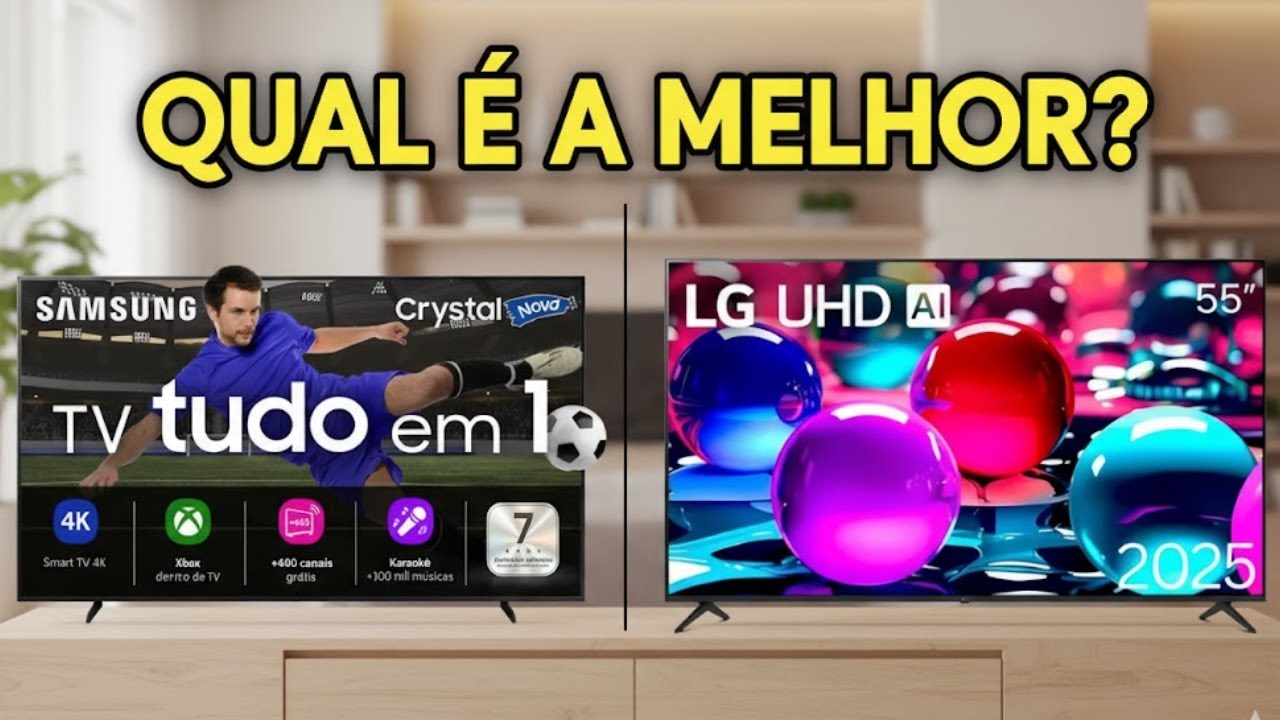 LG UA7500 vs Samsung U8100: QUAL a MELHOR TV 4K? 😱 Review Sincero que ...
