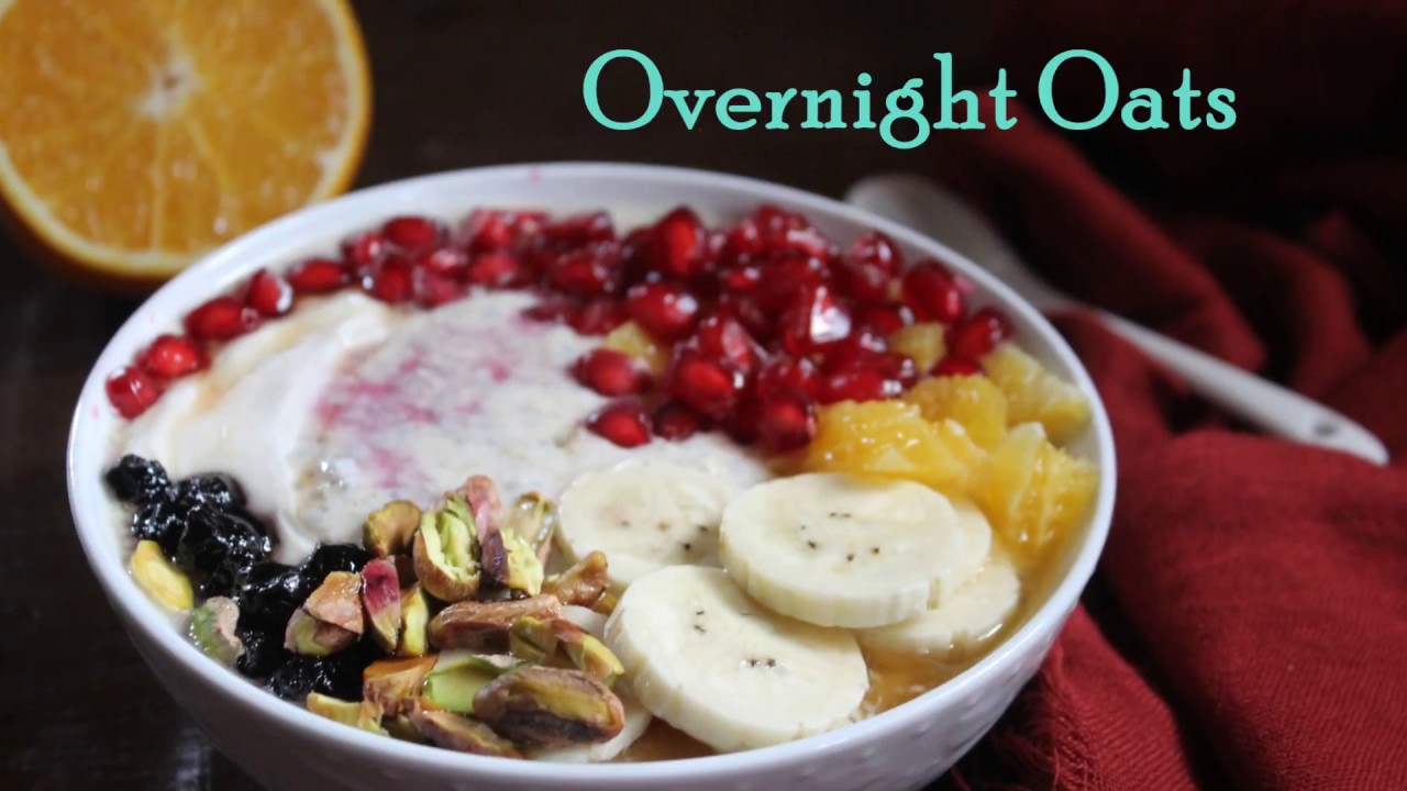 overnight oats with fruits/ Healthy weight loss food - YouTube