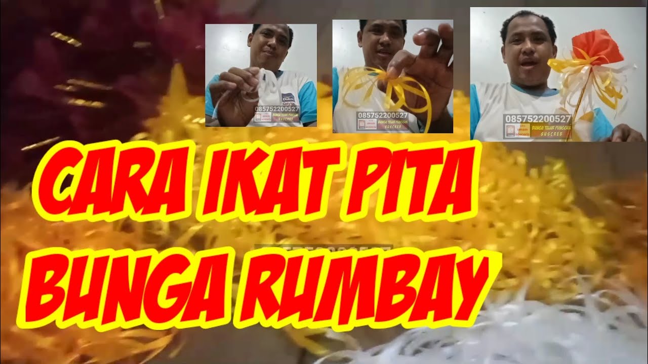 bunga telur,cara ikat pita bunga rumbai - YouTube
