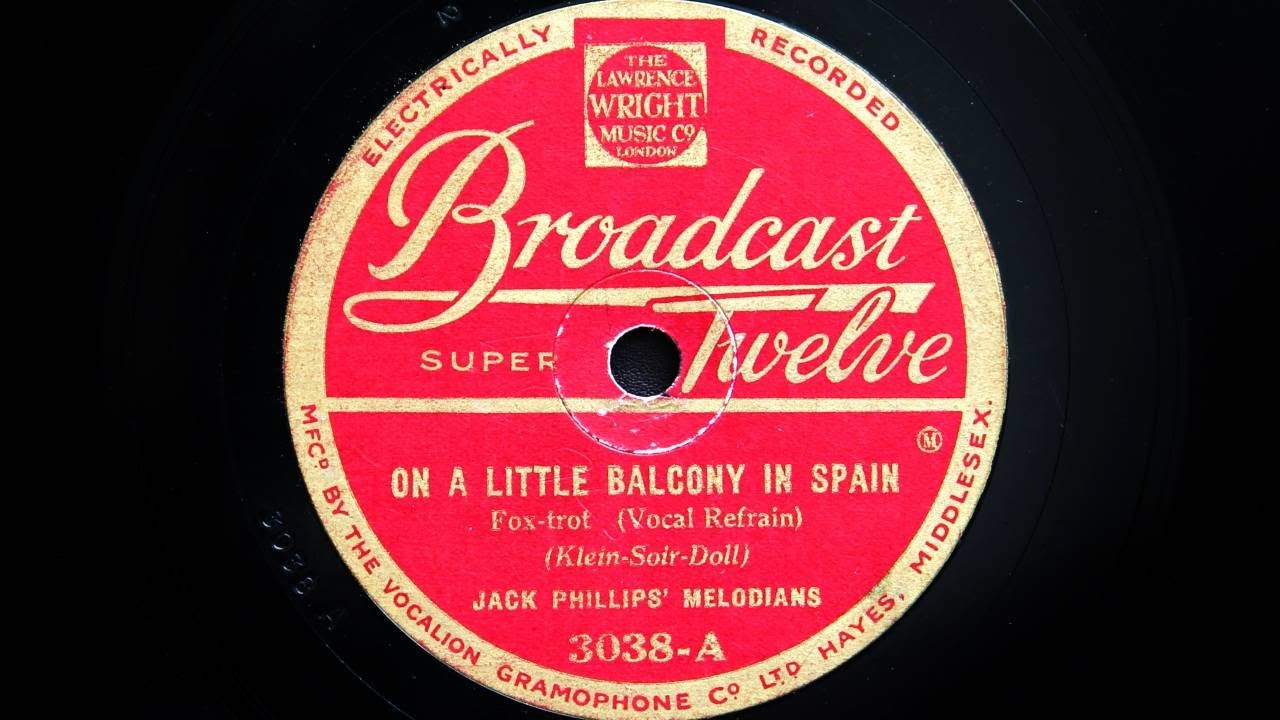 Jack Phillips Melodians (Harry Bidgood) - On a Little Balcony in Spain ...