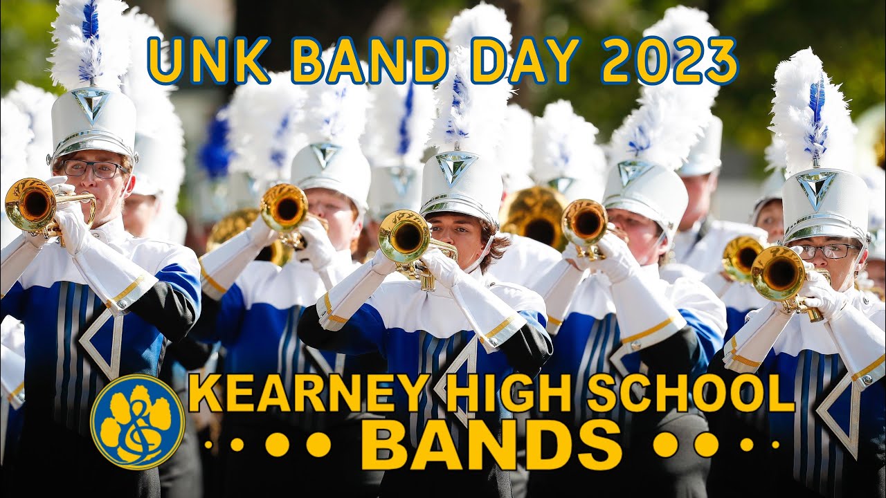 Kearney High Bearcat Marching Band at the 2023 UNK Band Day parade ...