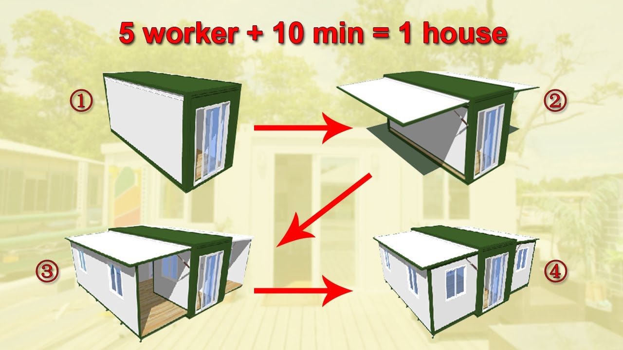 How to quickly assemble container house with bedroom and living room ...