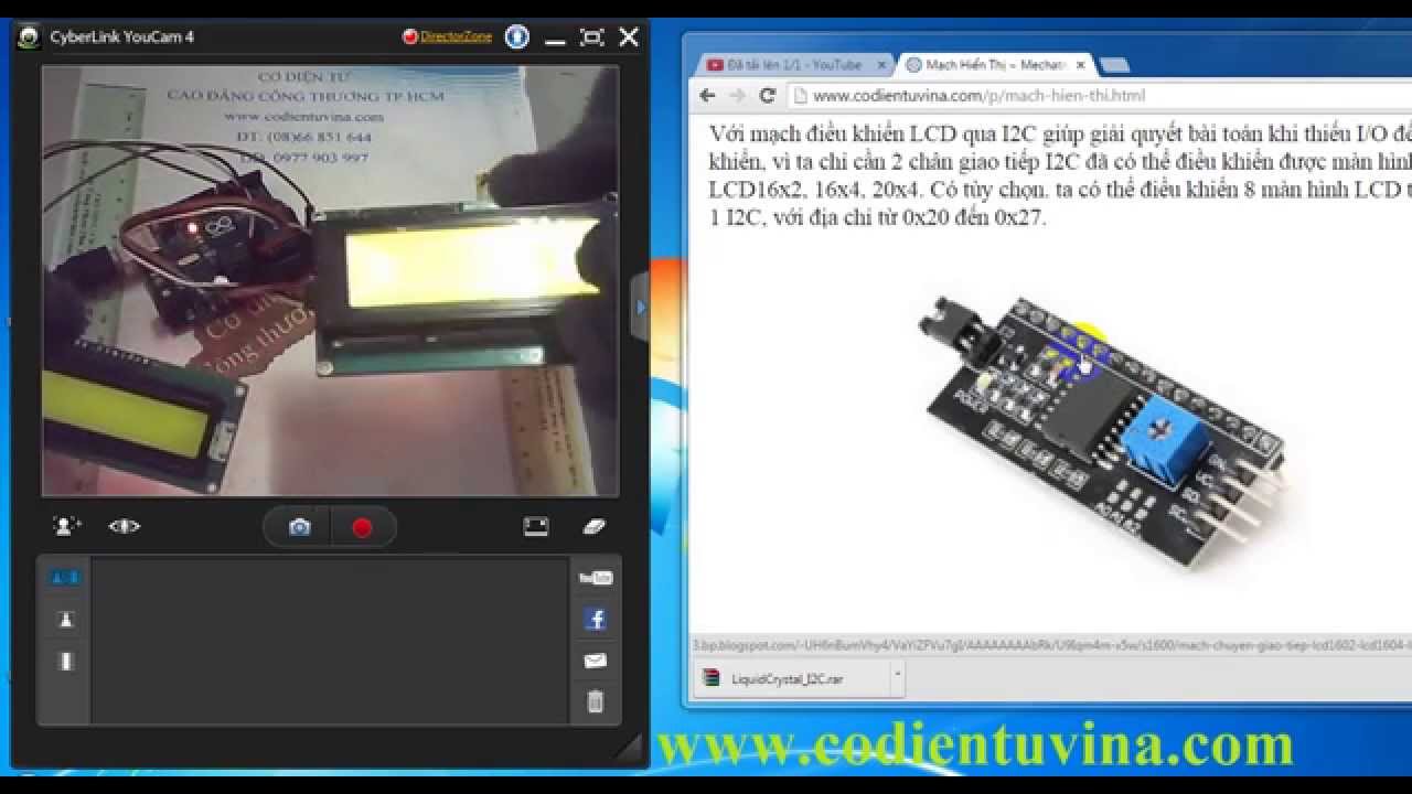 Mạch giao tiếp LCD1602, 1604, 2004 bằng I2C cùng với Arduino phần 2 ...