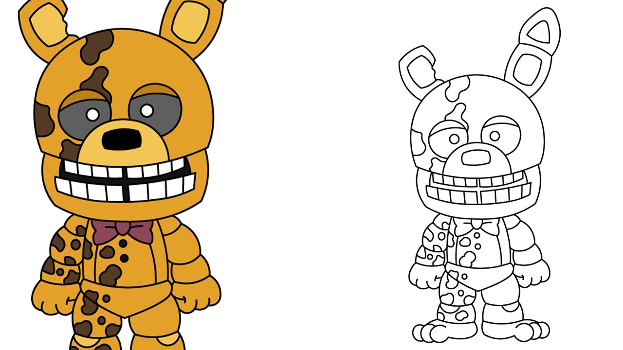 How to Draw YELLOW RABBIT easy | Step by Step | Five NightS at Freddy's ...
