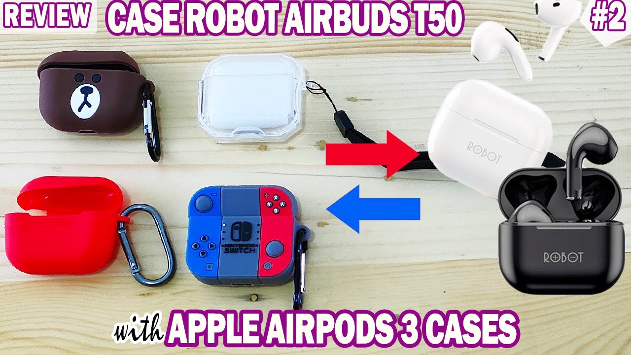 MULAI 30RIBU!!! CASE TWS ROBOT AIRBUDS T50 with APPLE AIRPODS 3 CASES # ...