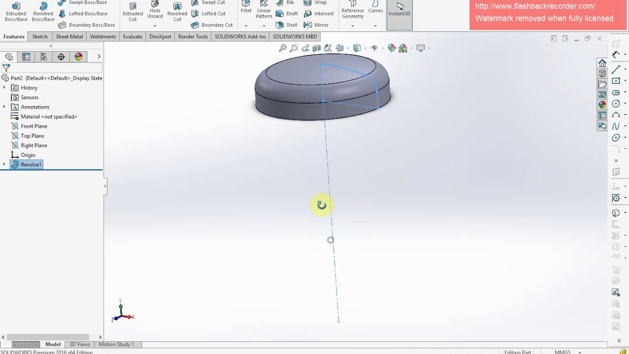 Solidworks 2016 - Semi Ellipsoidal Head - YouTube