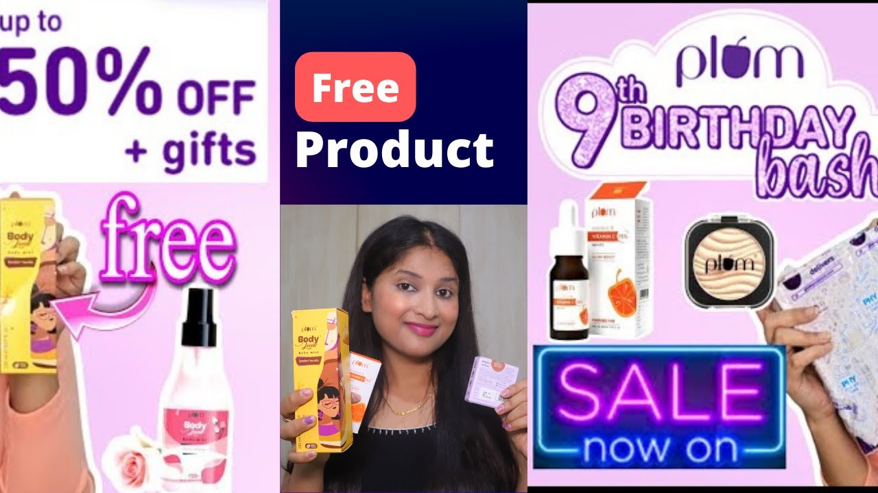 Plum 9th birthday bash sale🔥|50% off on all products🔥|Free Products 😲|Prakshi Versatile - YouTube