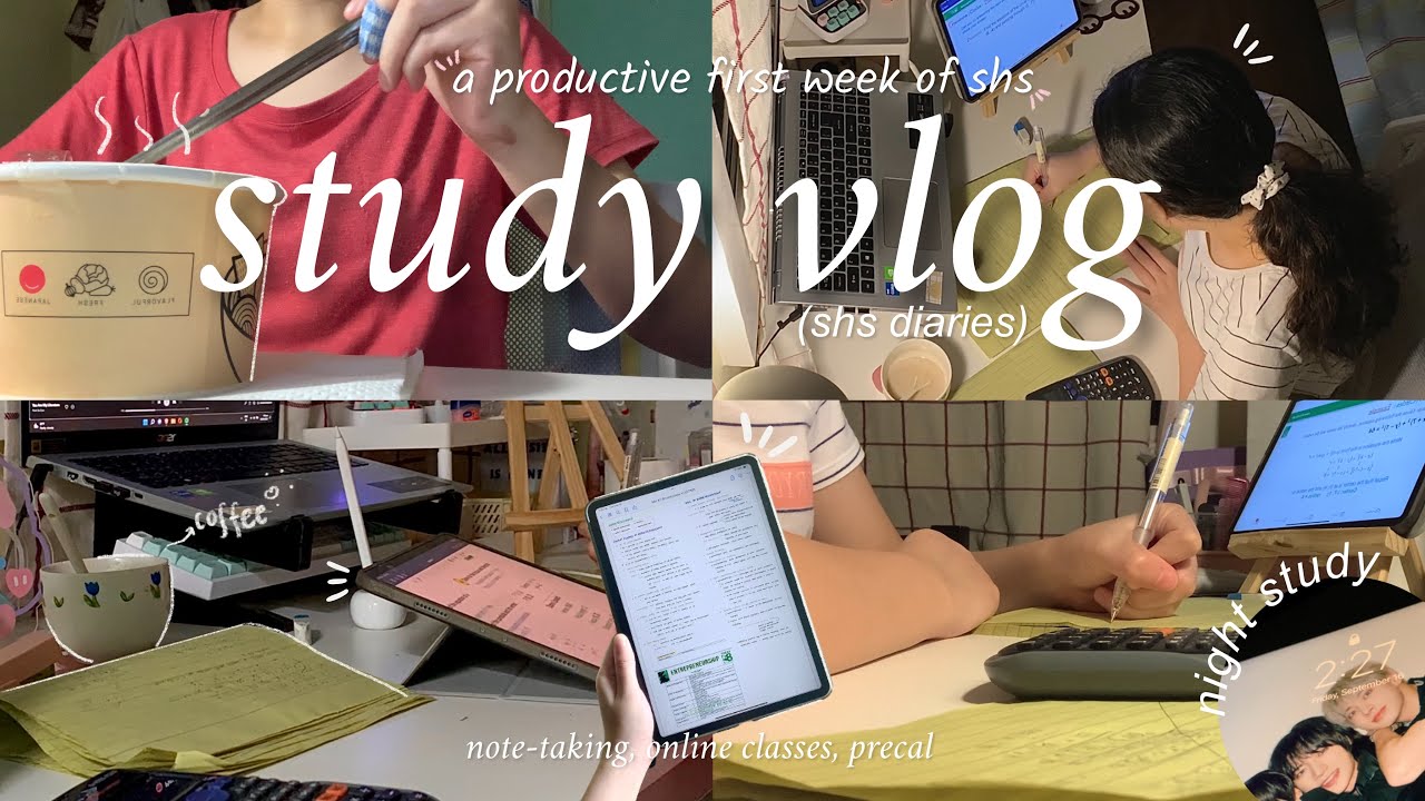 a productive first week as a shs student 📚 note-taking, online classes ...