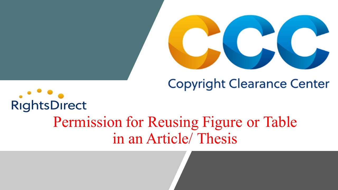 How to Obtain Permission for Reusing Figure or Table from Published ...