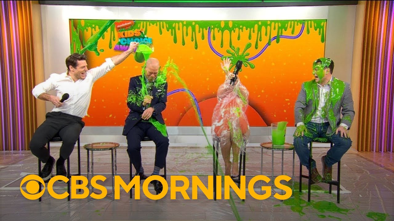 "CBS Mornings" team gets slimed to celebrate the Nickelodeon Kids ...