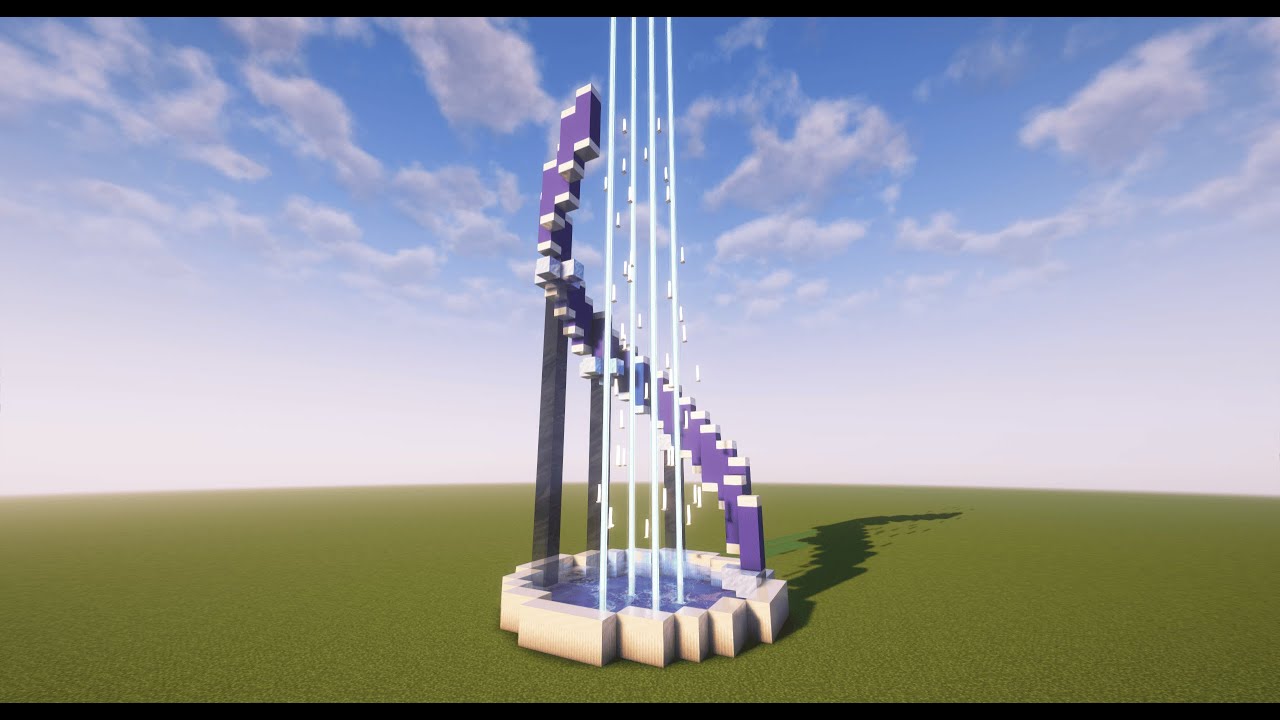 Minecraft Simple Spiral Fountain Tutorial - YouTube