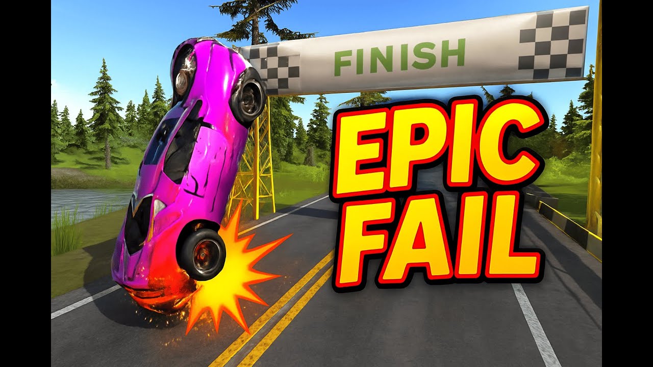 "Epic Finish Line Crash! | Crazy Racing Simulator Moments" - YouTube
