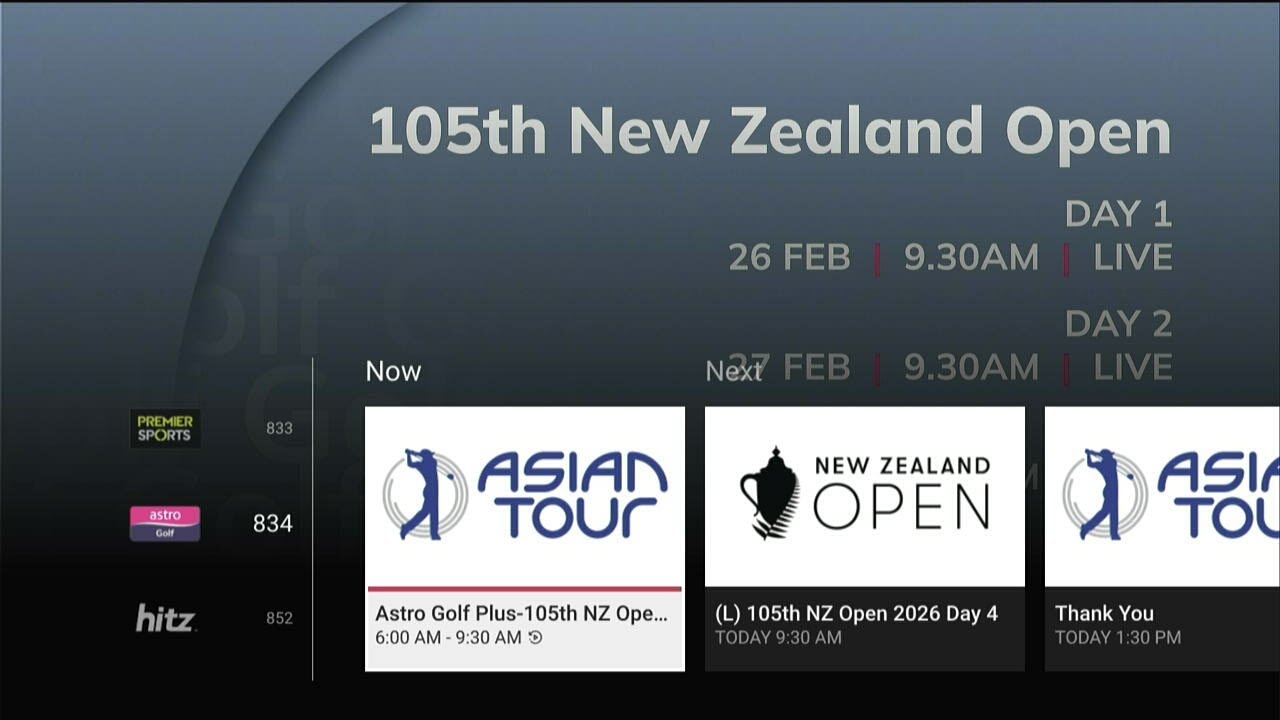 Before Astro Golf Plus CH834 Launches on Astro (01 March 2026) - YouTube