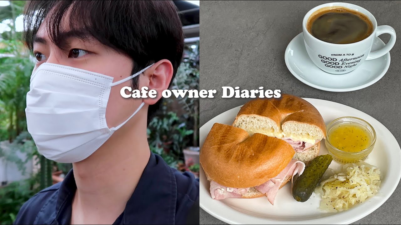 eng)신메뉴도 만들고 틈틈이 밥도 잘먹고 식물도 보러다니는 카페 사장의 일상 l cafe owner diaries - YouTube