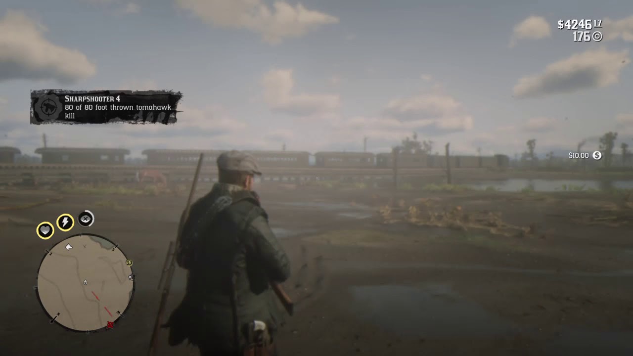 Red Dead Redemption 2 80 foot tomahawk throw done easy - YouTube