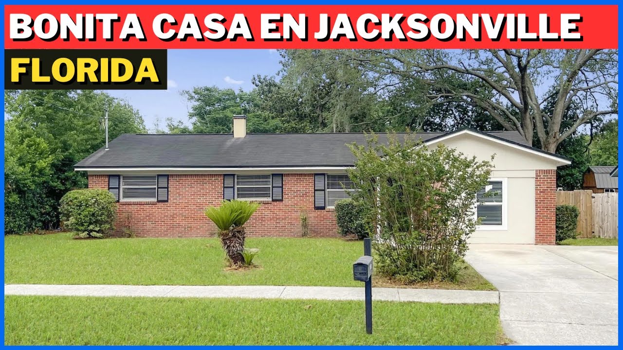BONITA CASA EN VENTA DE 4 HABITACIONES EN JACKSONVILLE FLORIDA - YouTube
