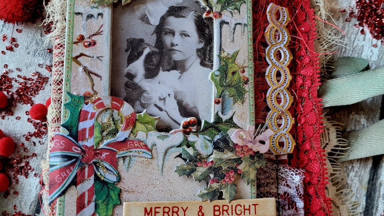 Tim Holtz Christmas Journal | Part 7 | Finishing The Signature - YouTube