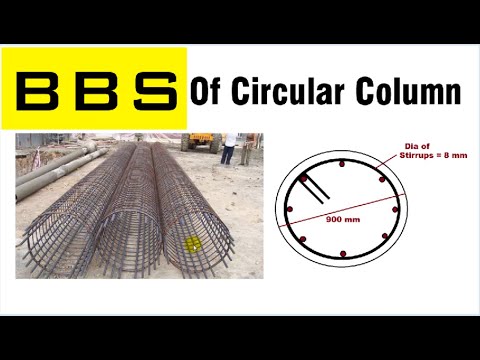 Bar Bending Schedule of Circular column | BBS of Column | - YouTube