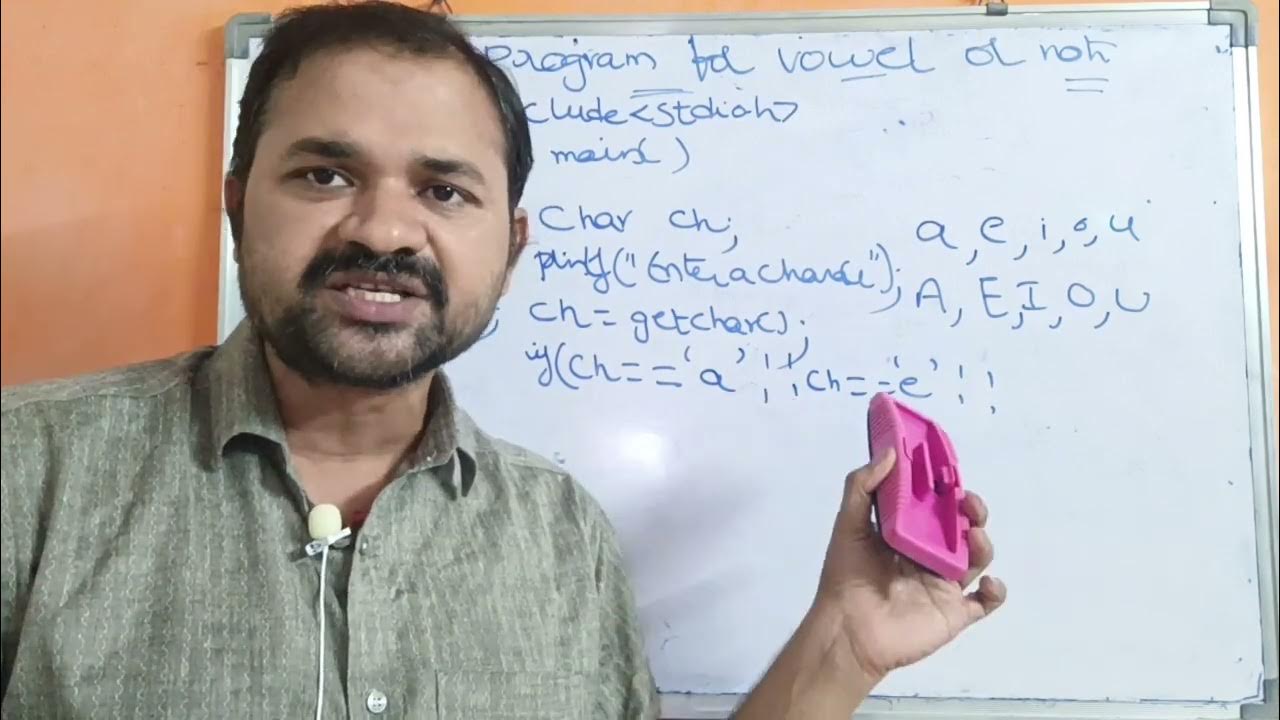 C Program for Vowel or Consonant program in Telugu | C Programming in Telugu || C language in ...