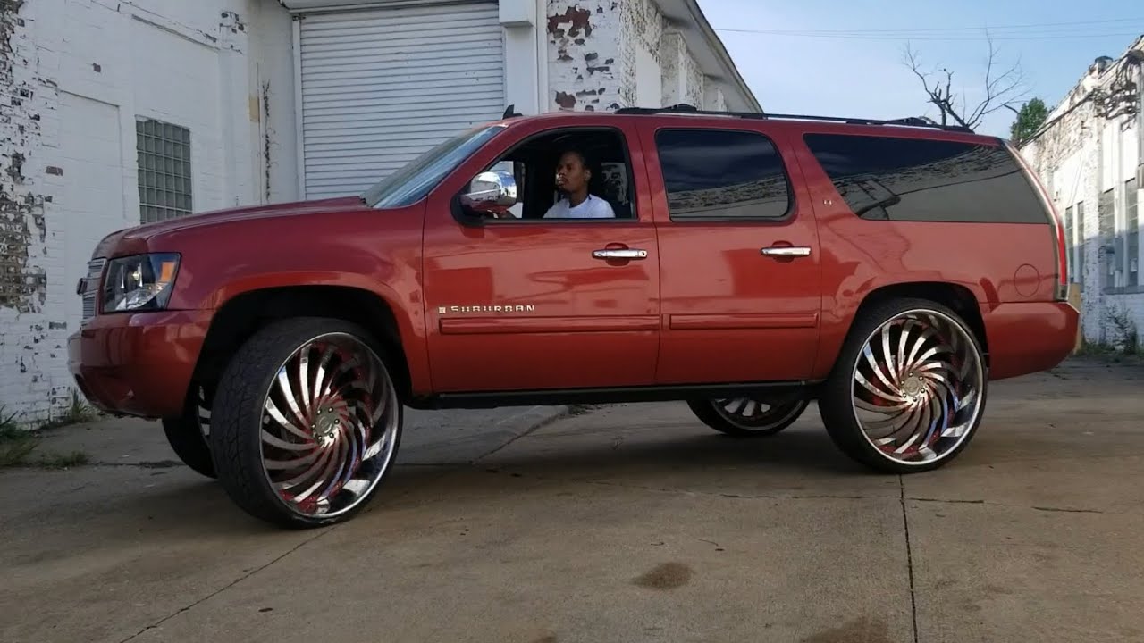 Suburban on 32” Dub Deelish Wheels - YouTube