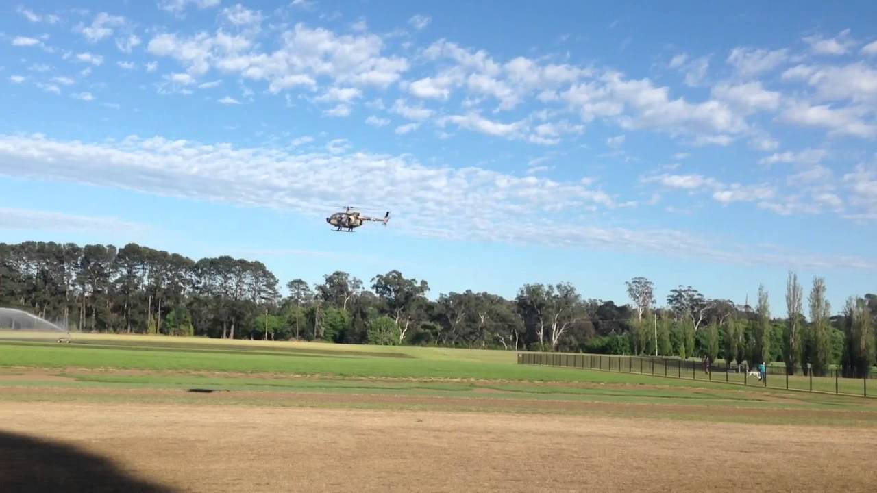 Trex 600 Hughes tow defender scale fuselage - YouTube