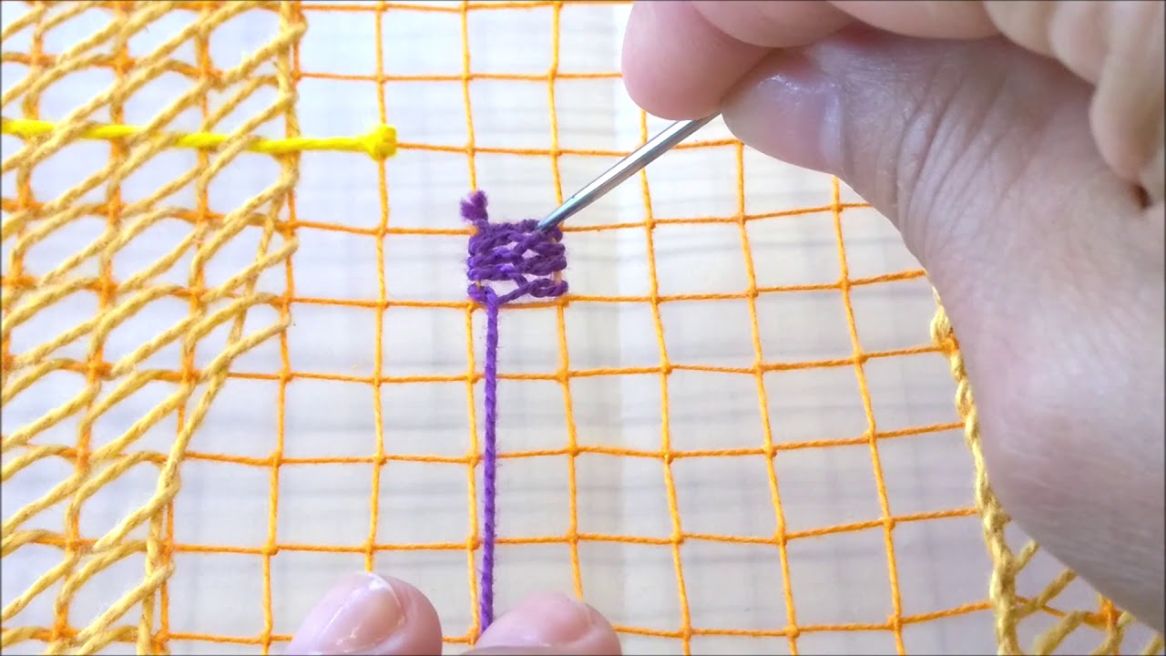 Bordado Filé - Aula Ponto cheio - Técnica 1 - YouTube