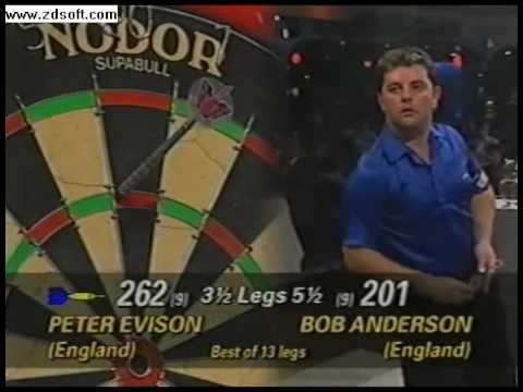 Bob Anderson v Peter Evison 1993 W.D.C Lada UK Masters Semi Final - YouTube