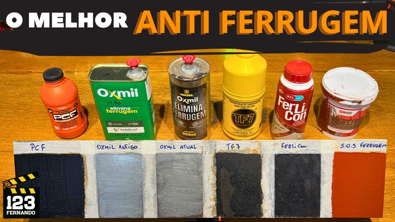 TIRAR FERRUGEM COM TF7 CONVERTEDOR DE FERRUGEM, OXMIL NOVO, PCF ...
