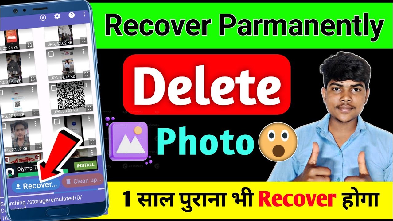 How To Recover DELETED Photos In Mobile / Android ⚡ | How to Restore ...