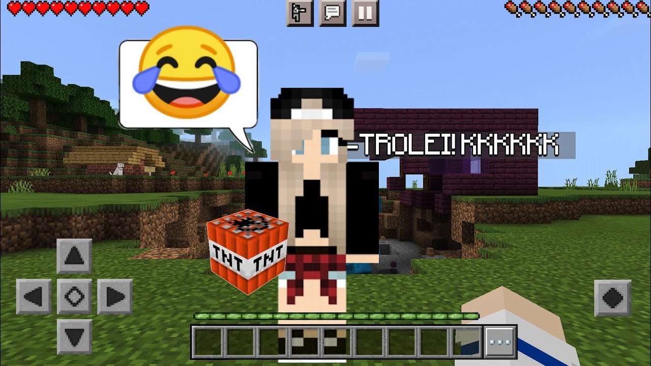 Ela Me Trolou Sem DÓ No Minecraft Mcpe Multiplayer Youtube