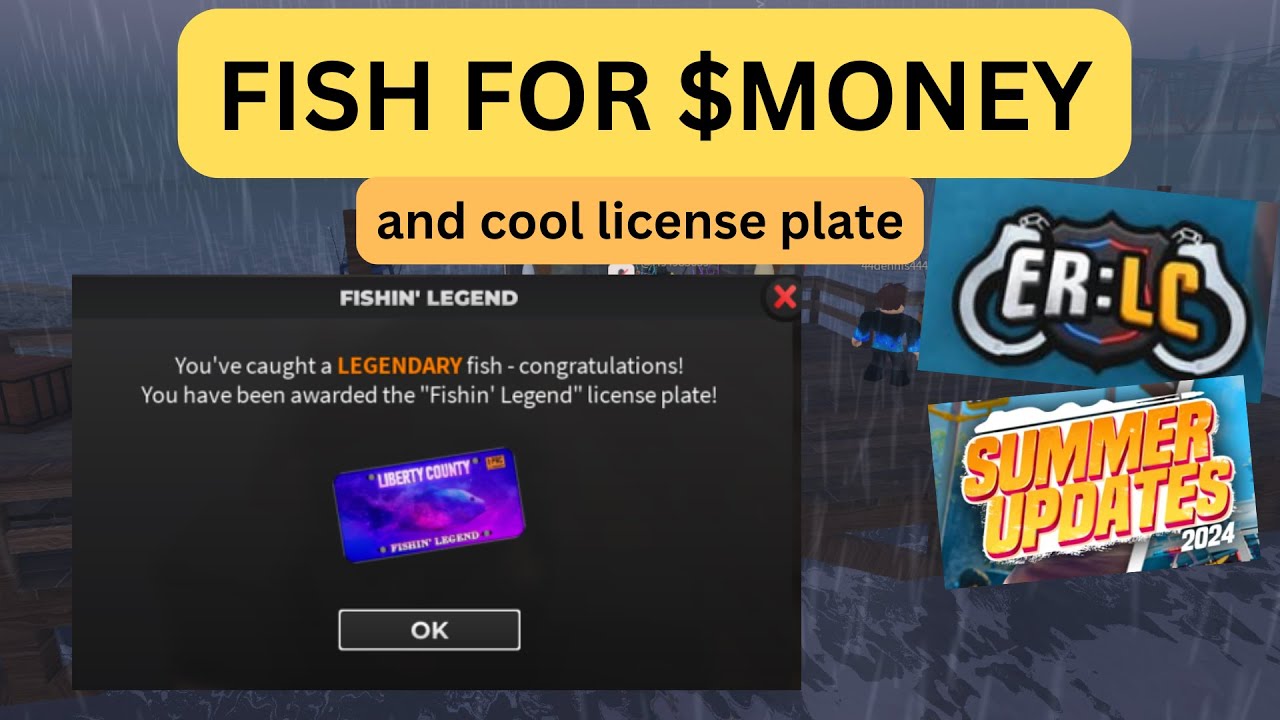 ERLC: How to get the legendary purple license plate by fishing - YouTube