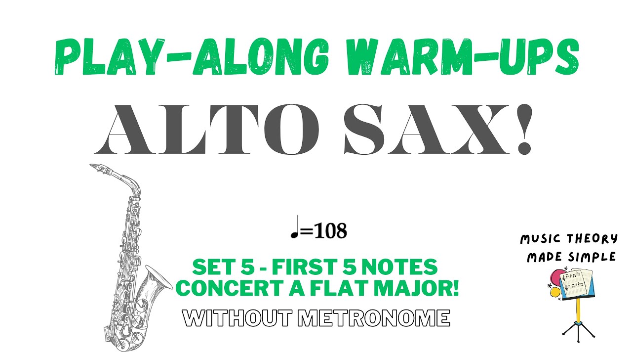 Warm Up With Me! 🎵 Fun Alto Saxophone Play-Along 5 for Beginners - YouTube