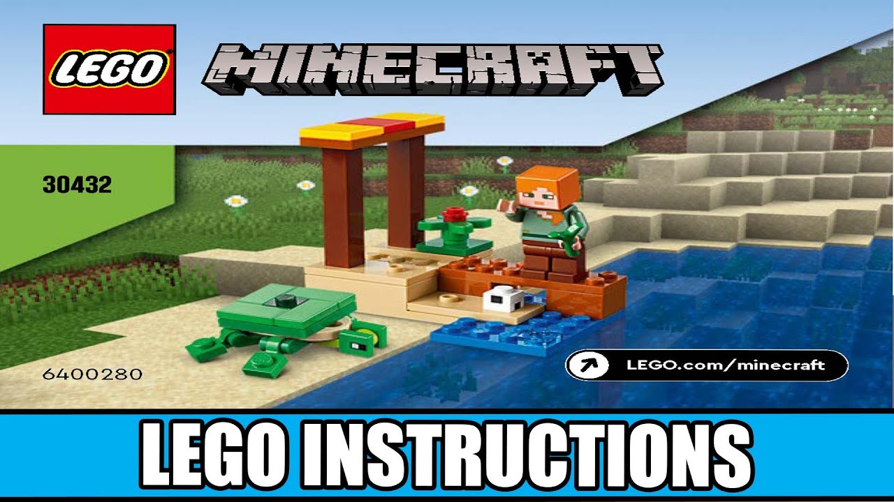 LEGO Instructions | Minecraft | 30432 | The Turtle Beach - YouTube