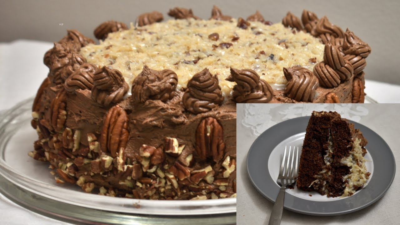 German Chocolate: Cake Part 2 | Eggless Coconut filling and Creamy ...