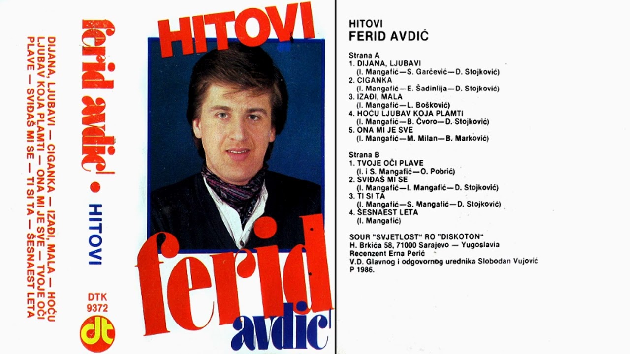 Ferid Avdic - Hitovi - B strana - (Audio 1986) - YouTube