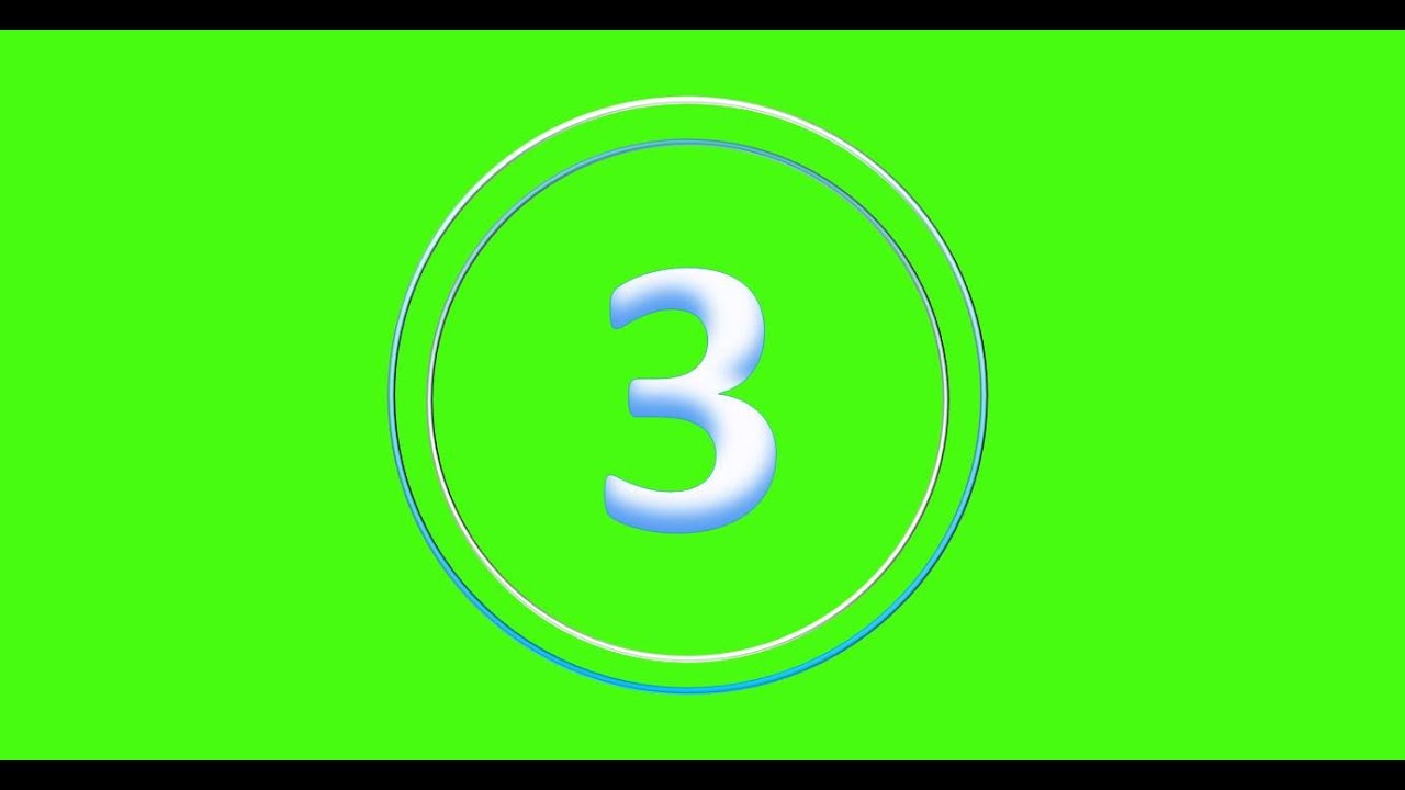 CountDown 3s - (Greenscreen, Sound Effect, No Copy Right) - YouTube