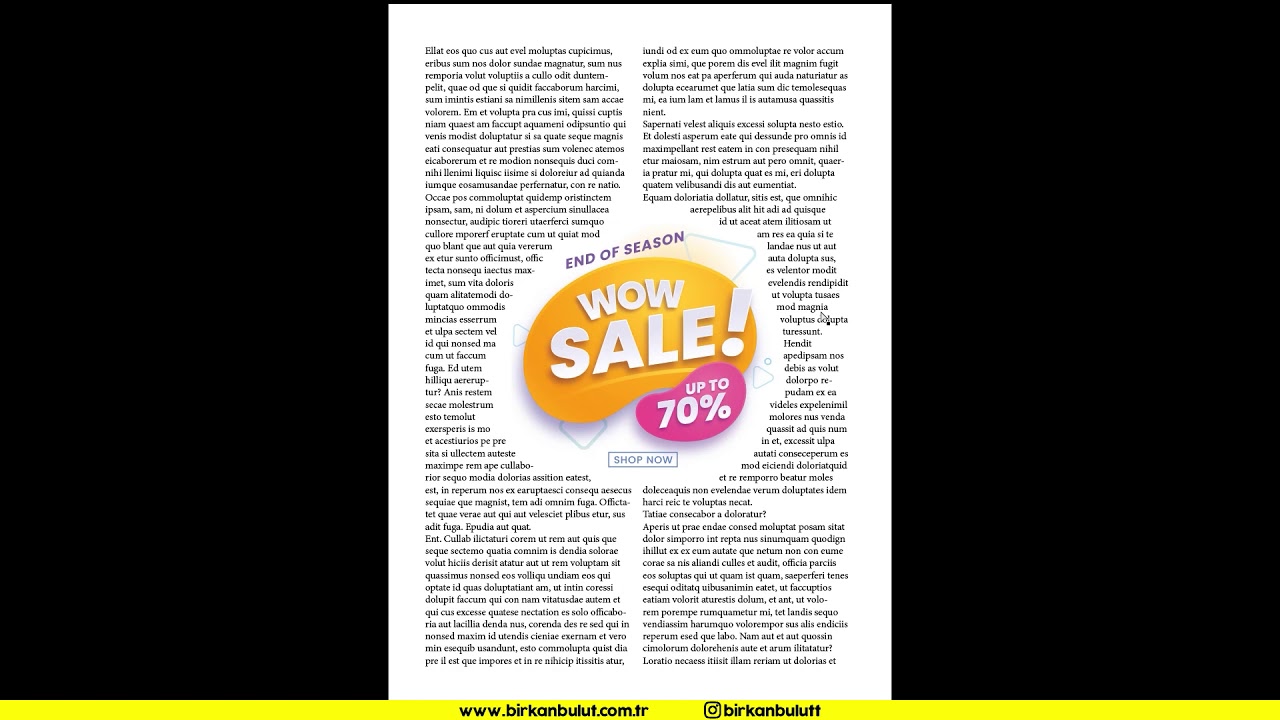 InDesign'da Obje Etrafına Yazı Yazma // InDesign Text Wrap Around ...