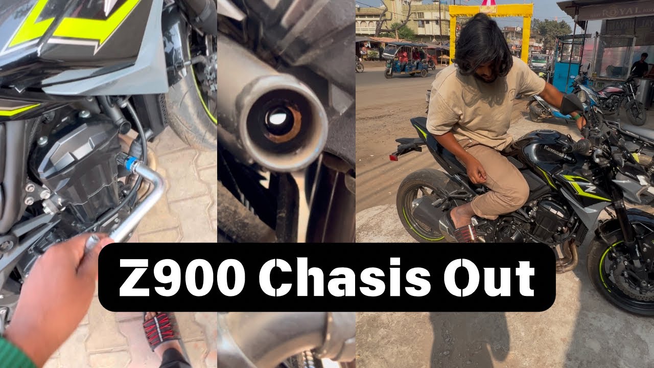 Kawasaki Z900 Chassis Out While Installing Frame Sliders - Bada Nuksan ...