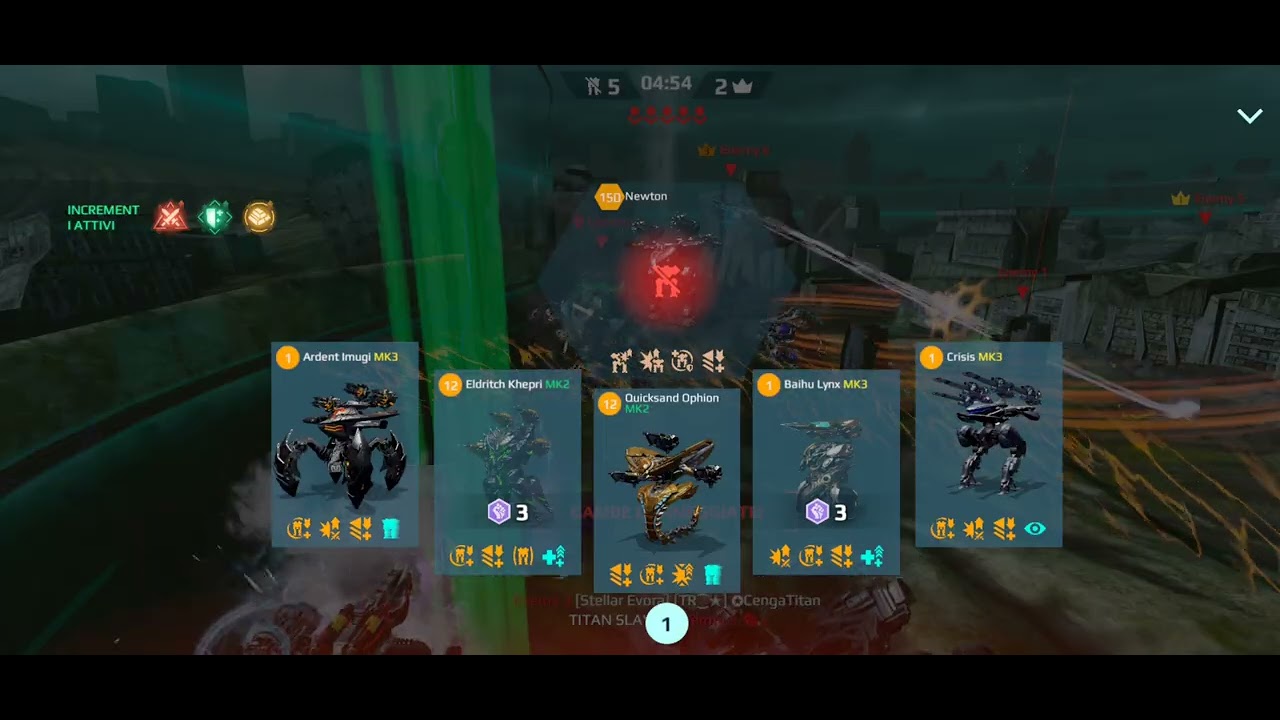 war robots Newton and quicksand ophion 😀 - YouTube