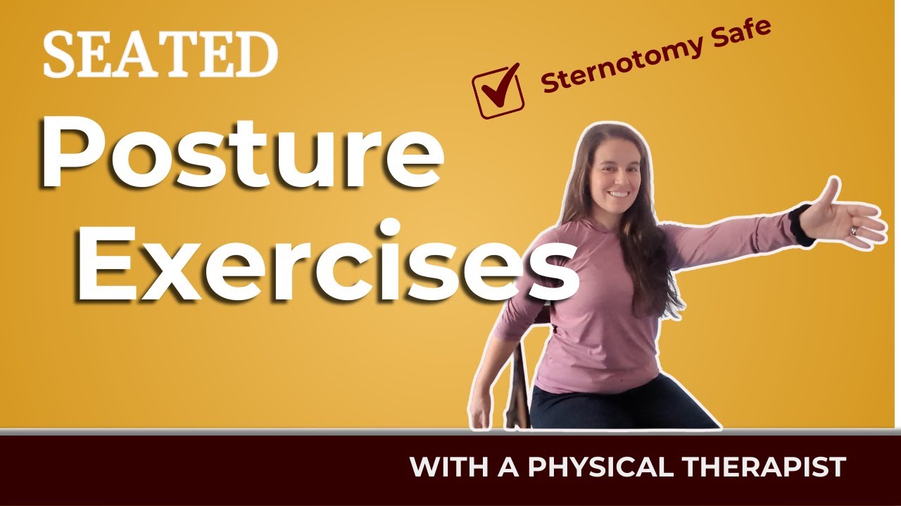 Posture and back strengthening exercises after open heart surgery - YouTube