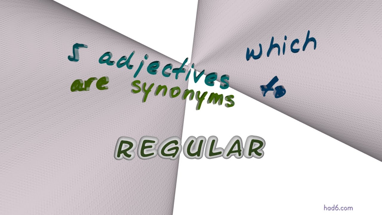 regular - 7 adjectives which mean regular (sentence examples) - YouTube