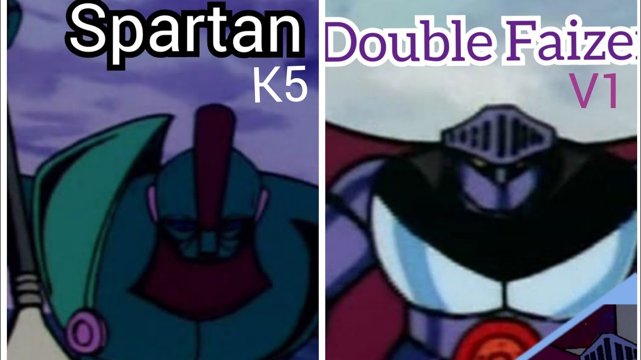 Mazinger, Spartan K5 vs Double Faizer V1/V2, 28ª batalla mecánica ...