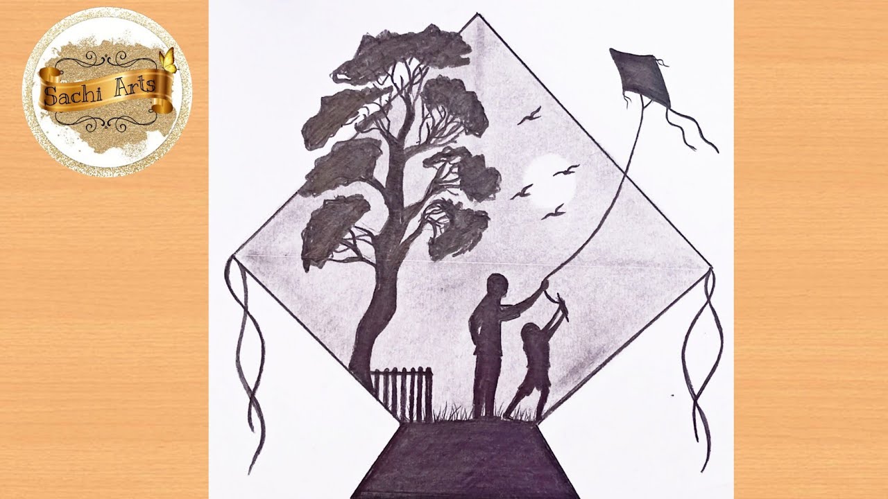 Makar Sankranti Drawing | pencil sketch for beginners | How to draw ...