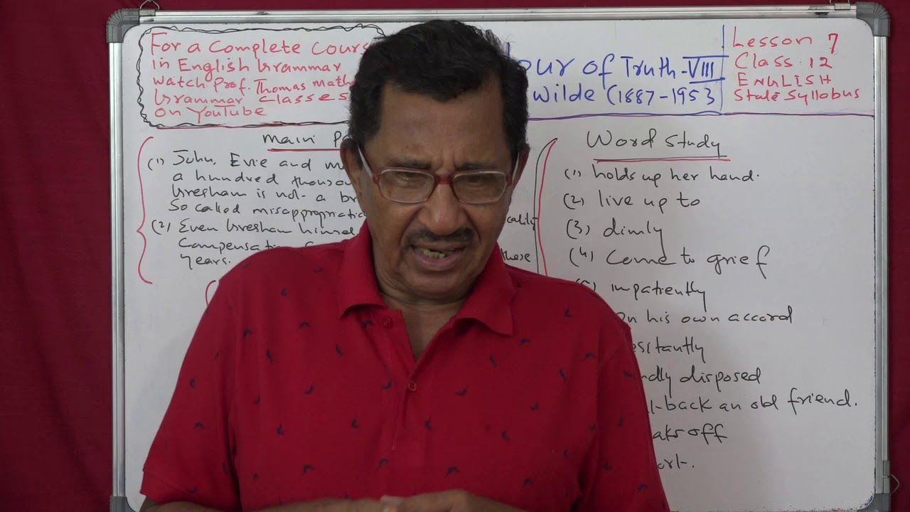 Lecture No. 8 ( 1267 ) by Prof. Thomas Mathew. The Hour of Truth. - YouTube